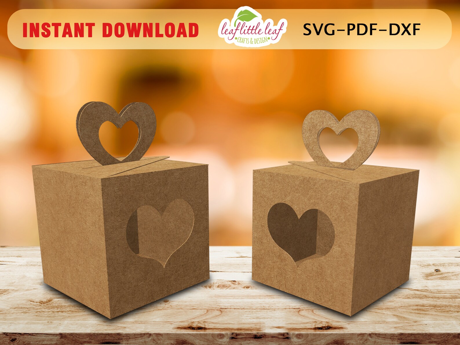 Valentine Square Heart Template Valentine Box Gift Square - Etsy