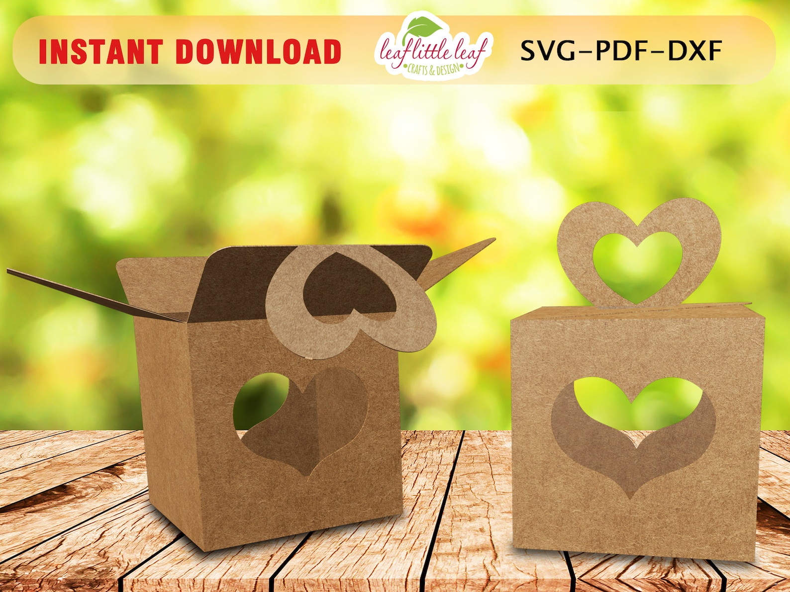 Valentine Square Heart Template Valentine Box Gift Square - Etsy