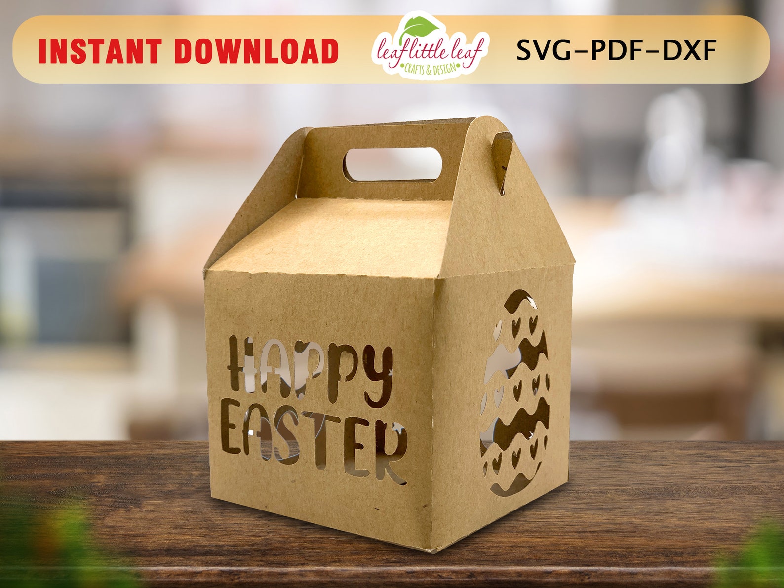 Easter Gable Box Template, Easter Box Gift, Easter Box Cut Files, SVG ...