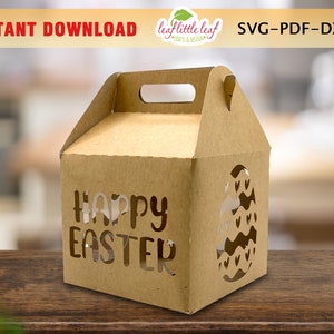 Easter Gable Box Template, Easter Box Gift, Easter Box Cut Files, SVG ...