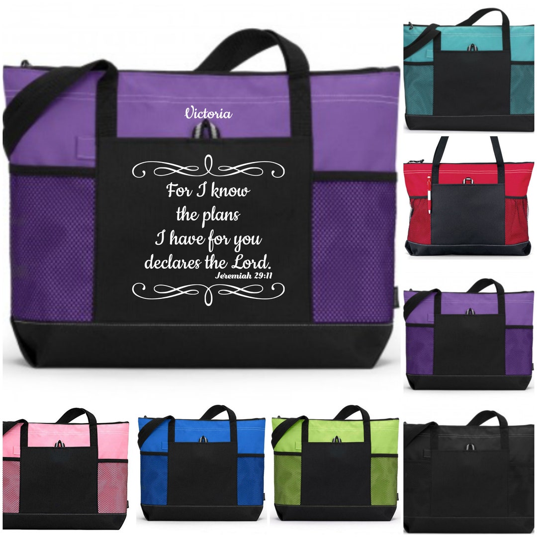 Scripture Tote, Jeremiah 29:11 for I Know the Plans I Have for You ...