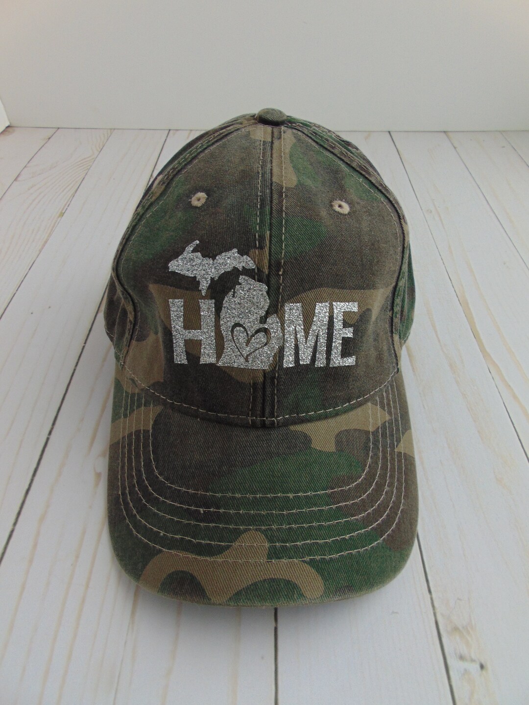 Michigan Home Hat, MI Map Hat, MI Home Hat, Michigan Pigment-dyed Hat ...