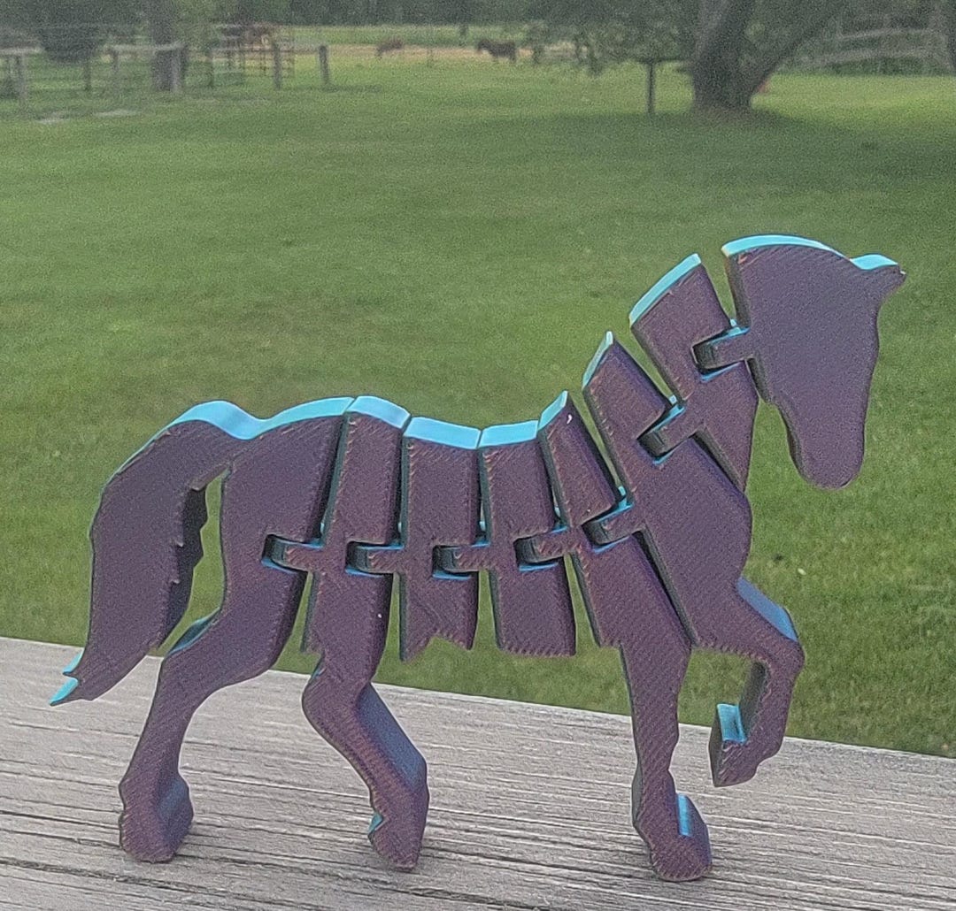 Horse Fidget Toy 3d Articulated Child Sensory Toys Adult Fidget Horse ...