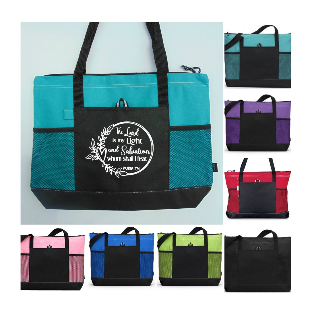 The Lord is My Light and Salvation Scripture Tote, Psalms27:1 ...
