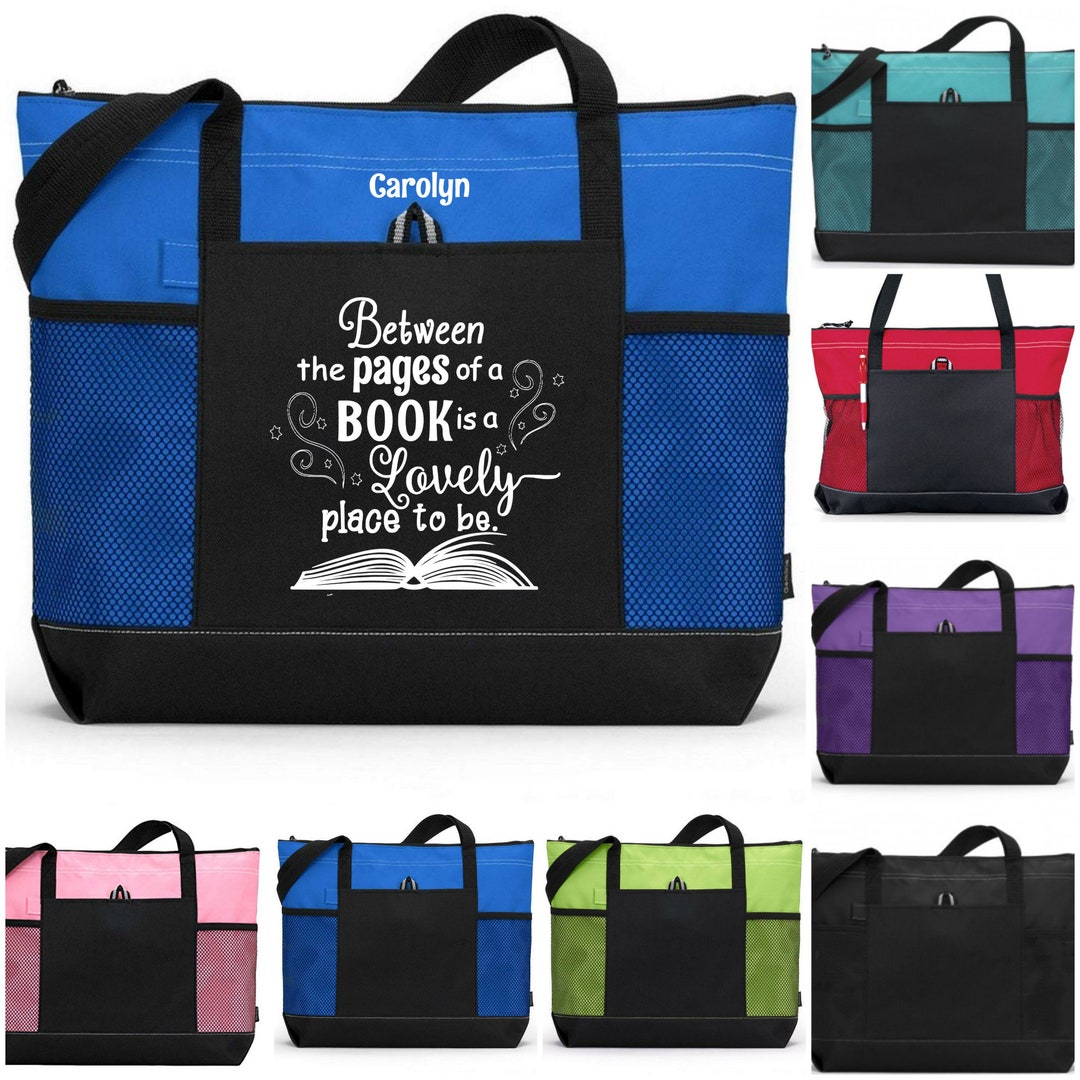 Book Tote, "between the Pages of a Book", Book Lover Tote, Library Tote ...