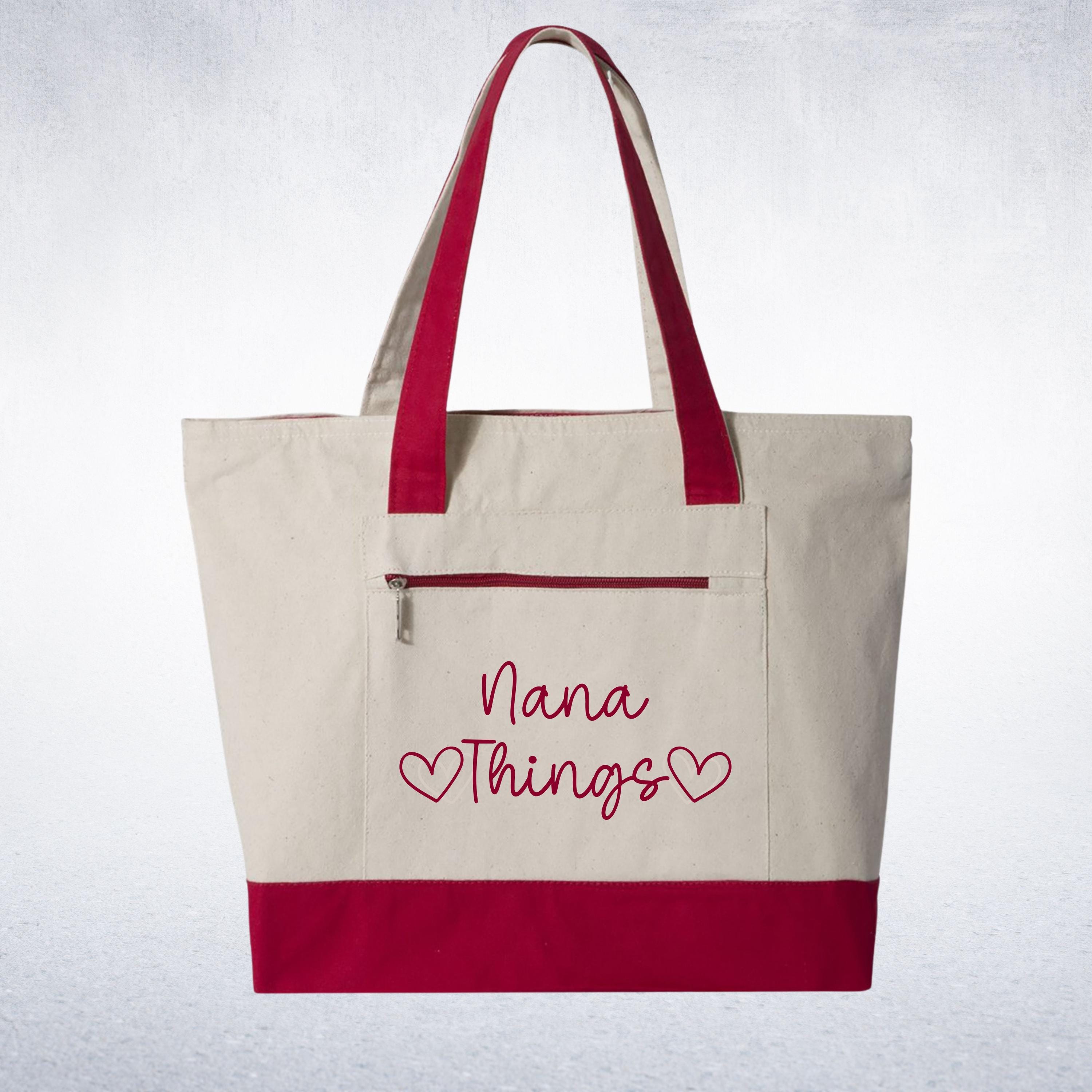 Grandma Things Tote Bag Personalized Grandma Gift New Gigi Gift Canvas ...