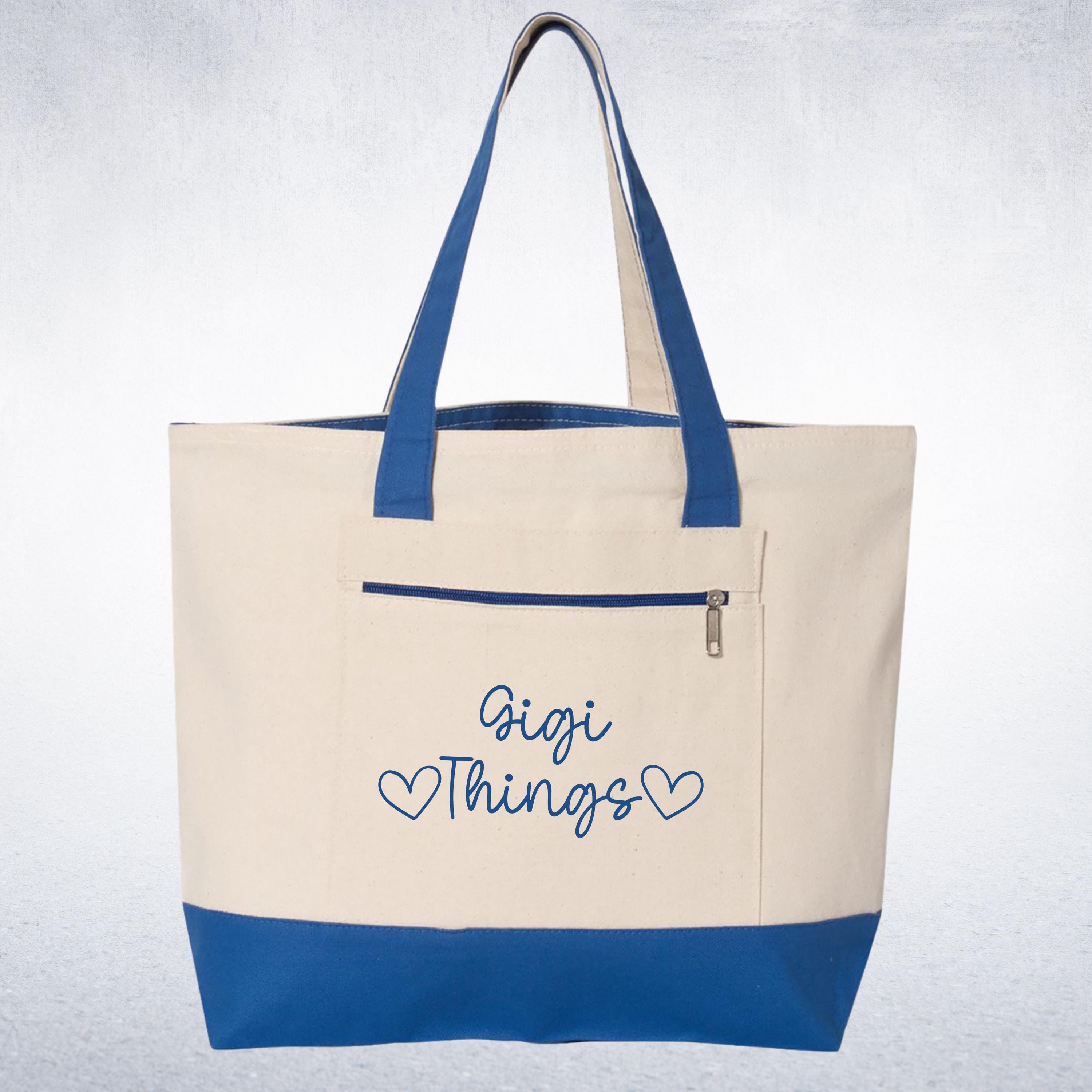 Grandma Things Tote Bag Personalized Grandma Gift New Gigi Gift Canvas ...
