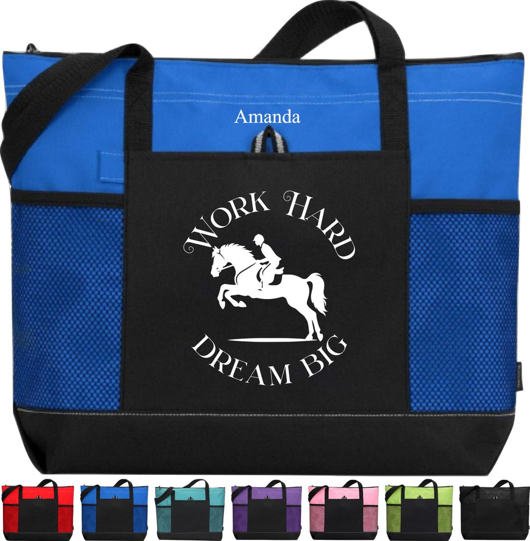 Custom Horse Tote Tote for Horse Rider, Horse Tack Bag, Equine Tote ...