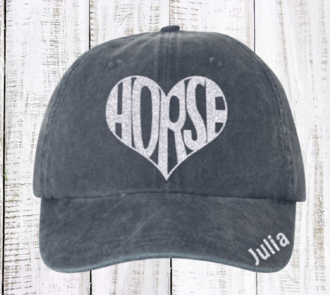 Horse Heart Hat, Cowgirl Hat, Barn Hat, Gift for Horse Lover ...