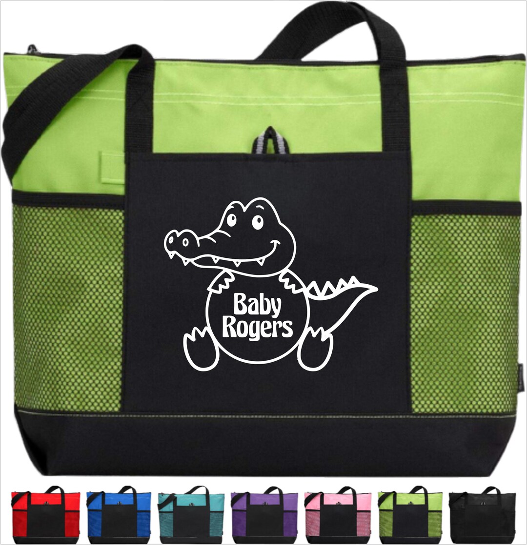 Personalized Alligator Tote, Alligator Bag, Zoo Animal Bag, Baby Shower ...
