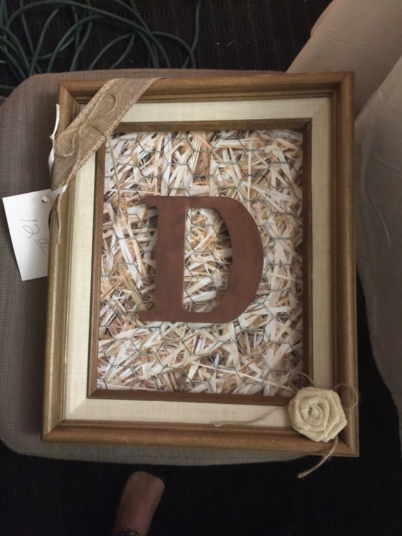 Initial Picture Frame - Etsy