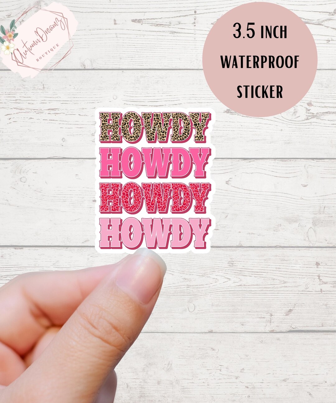 Howdy Pink Country Western Sticker Southern Girl Mirror - Etsy
