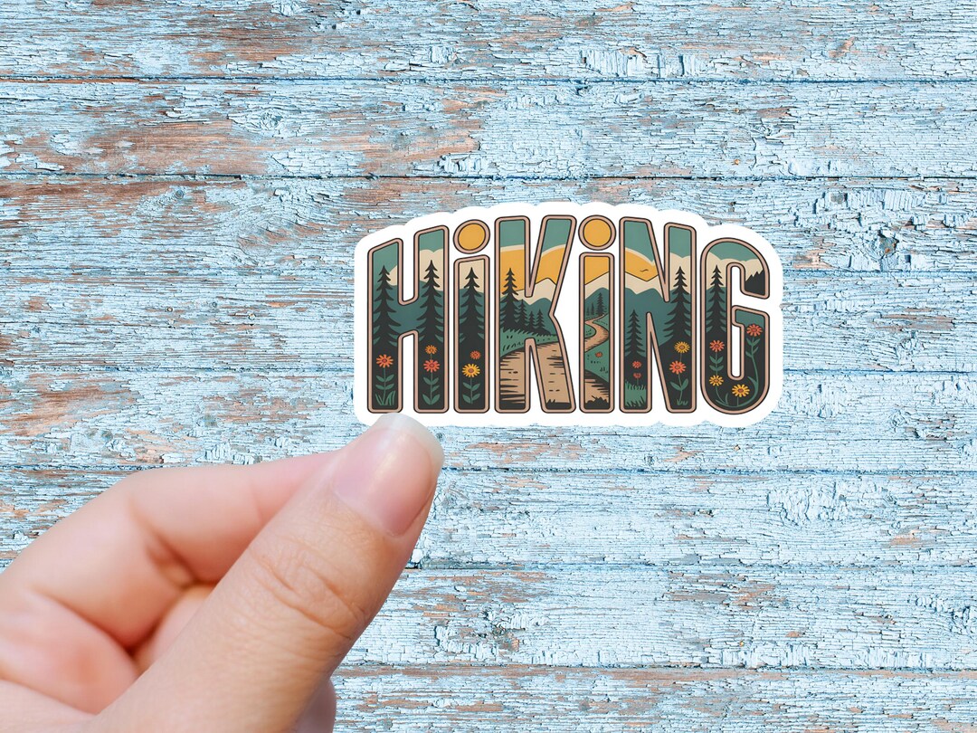 Waterproof Hiking Stickers: Nature, Mountains, Trails - Personalized ...
