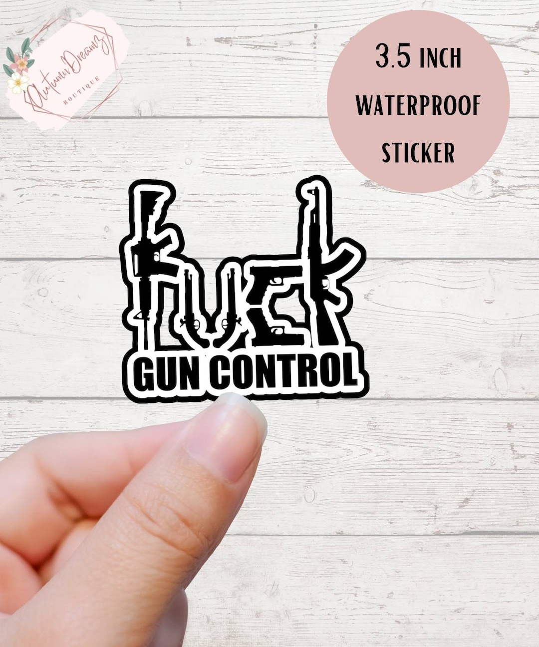 Gun Sticker, Funny Decal Sticker, Mirror Sticker, 12 Gauge, Gun Lover ...