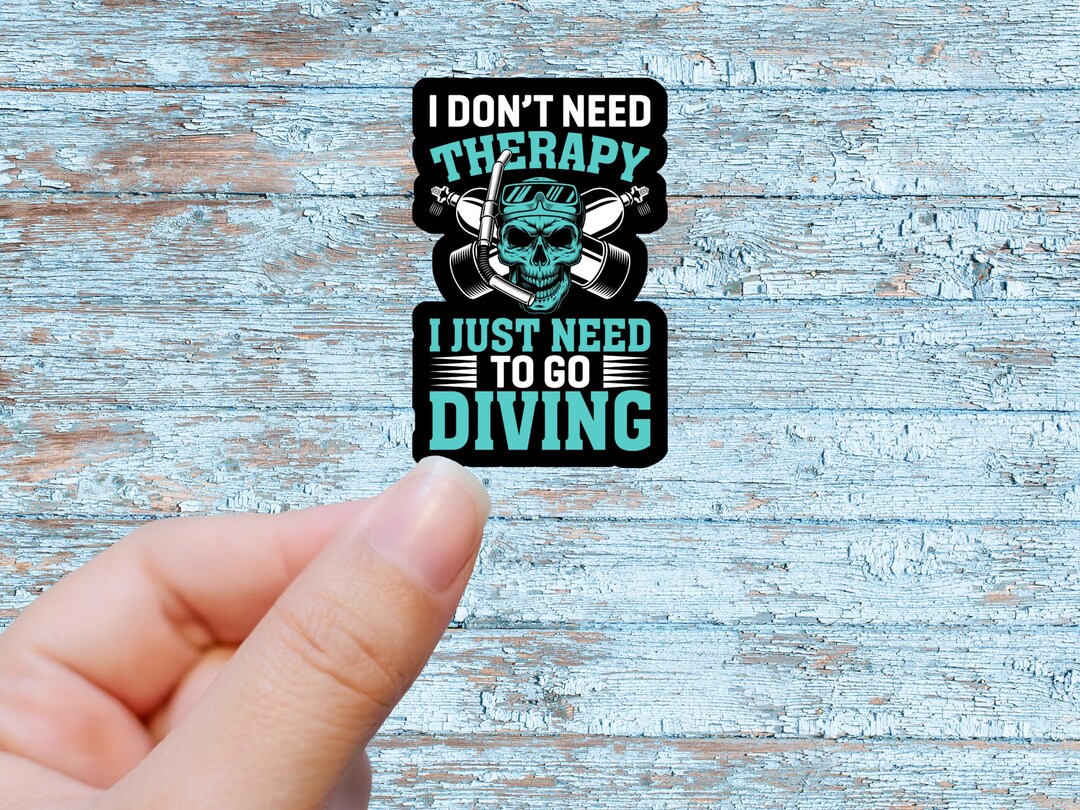 Waterproof Scuba Diving Stickers: Dive Flag, Ocean Adventure Vinyl ...