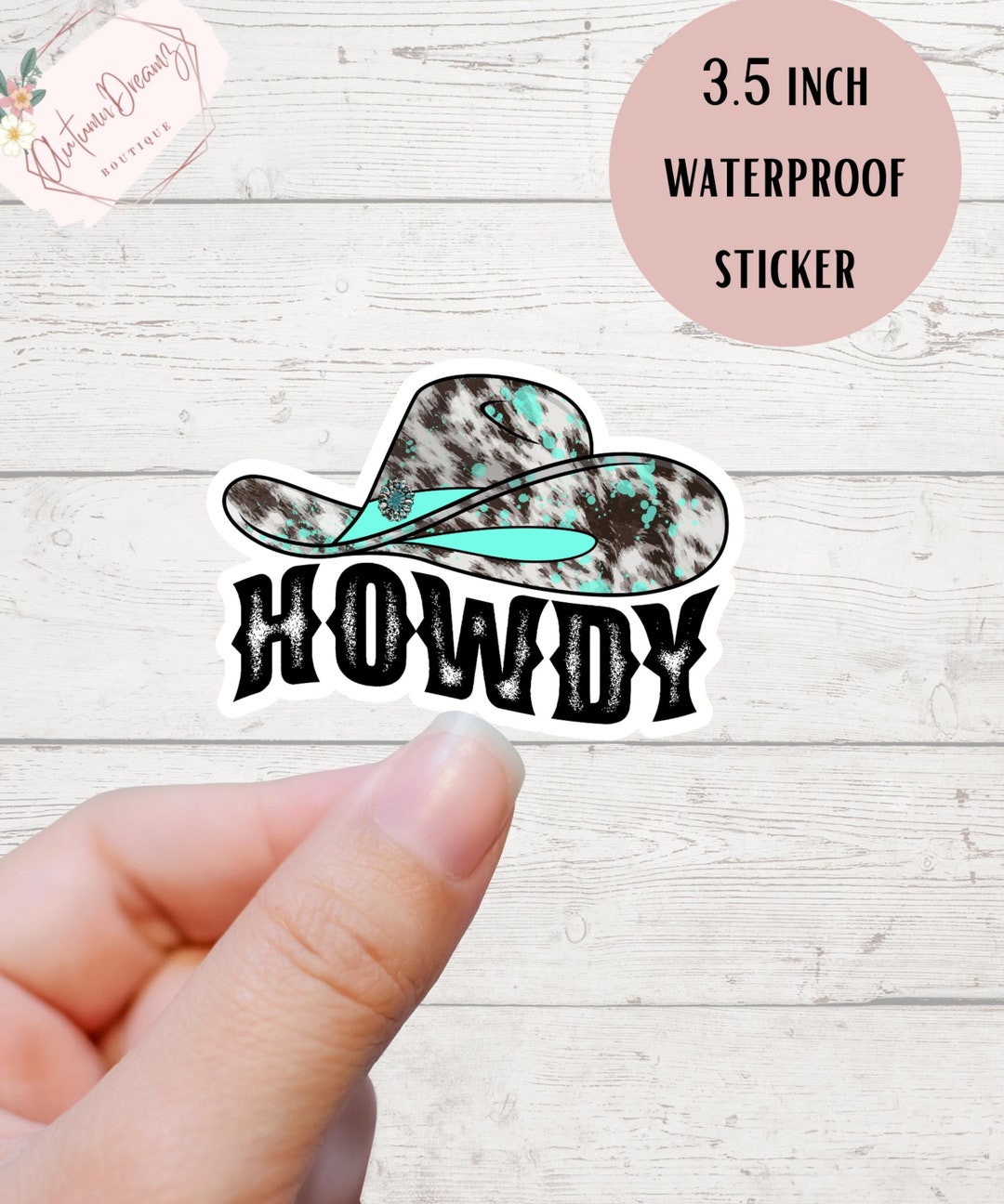 Howdy Sticker Waterproof Stickers Die Cut Sticker Glossy Sticker ...