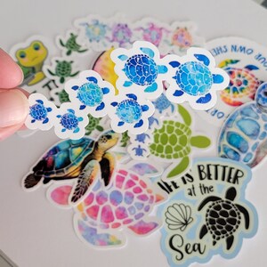 Sea Turtle Stickers Pack, Mystery Pack of Stickers, Mirror Stickers ...