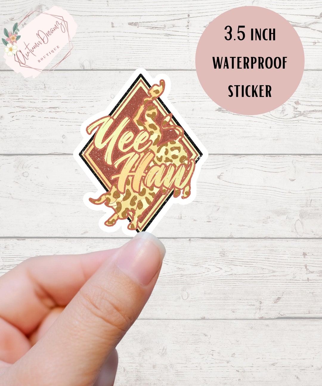 Yee Haw Bull Riding Sticker Waterproof Stickers Die Cut Sticker Glossy ...