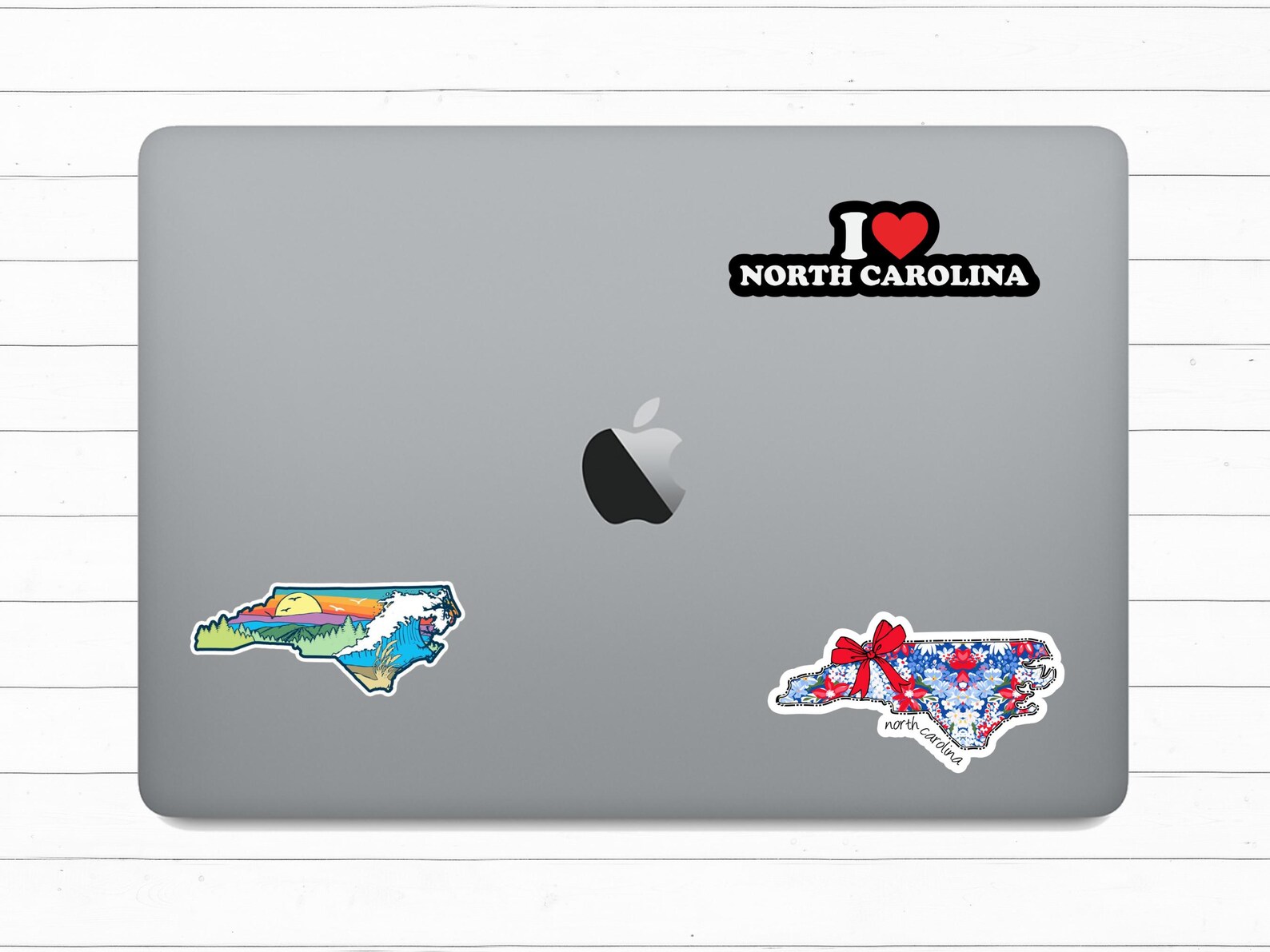 Beautiful North Carolina Stickers, State Outline Decal, NC Home Sticker ...