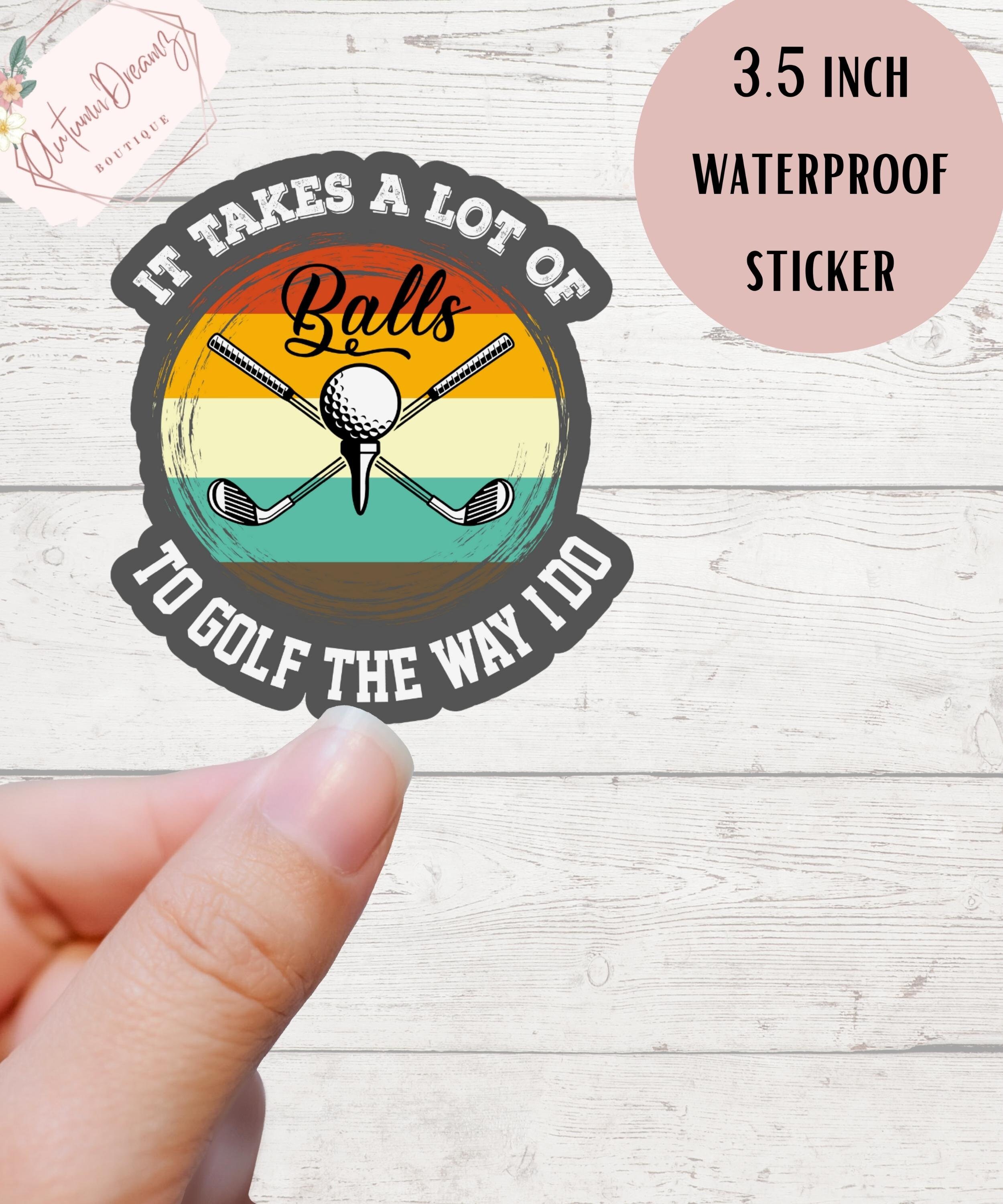 Golf Sticker Decal Golfing Gift Idea for Him Golf Balls Golf Clubs ...