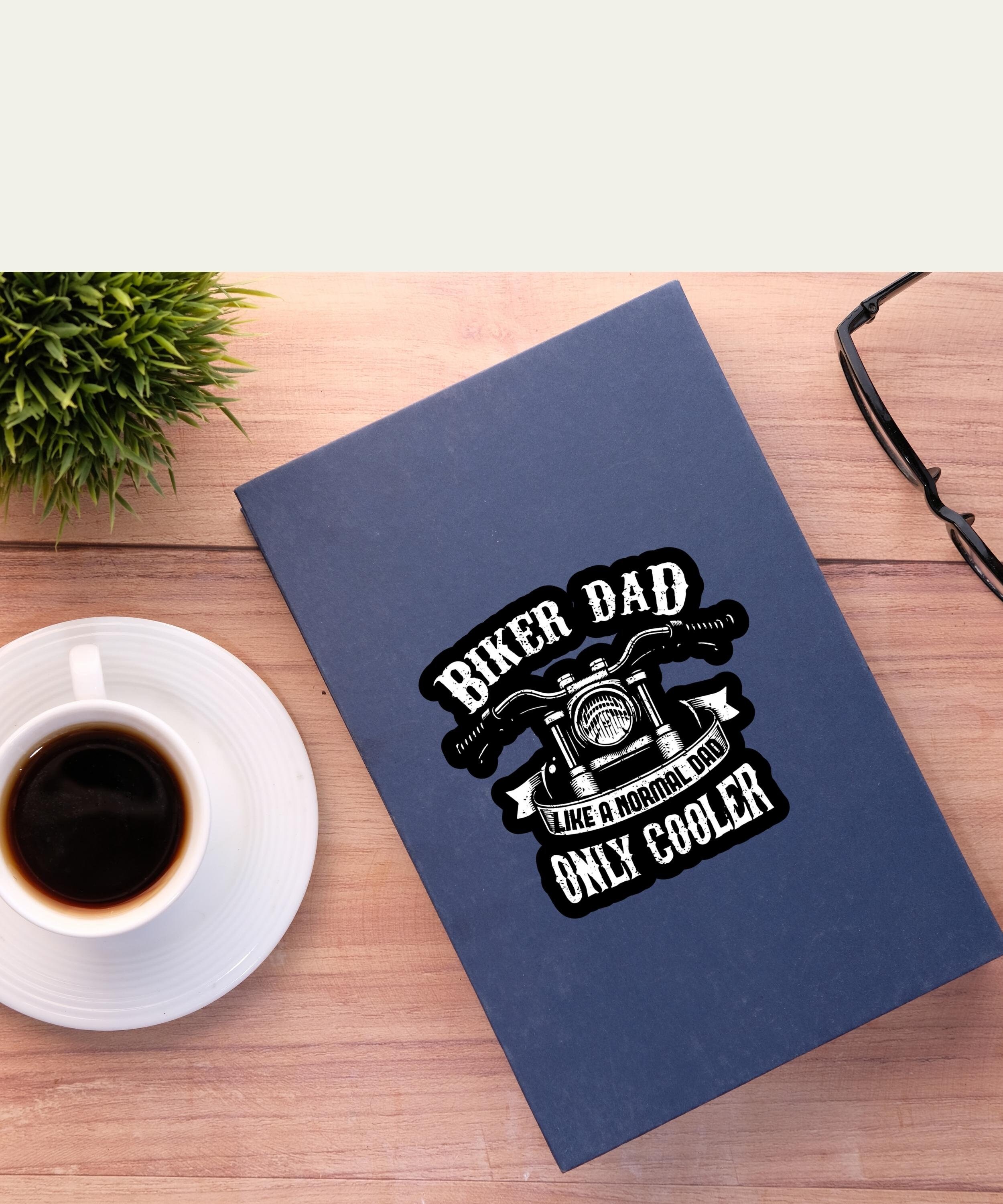 Biker Dad Sticker Decal Cool Dad Biker Sticker Dad - Etsy