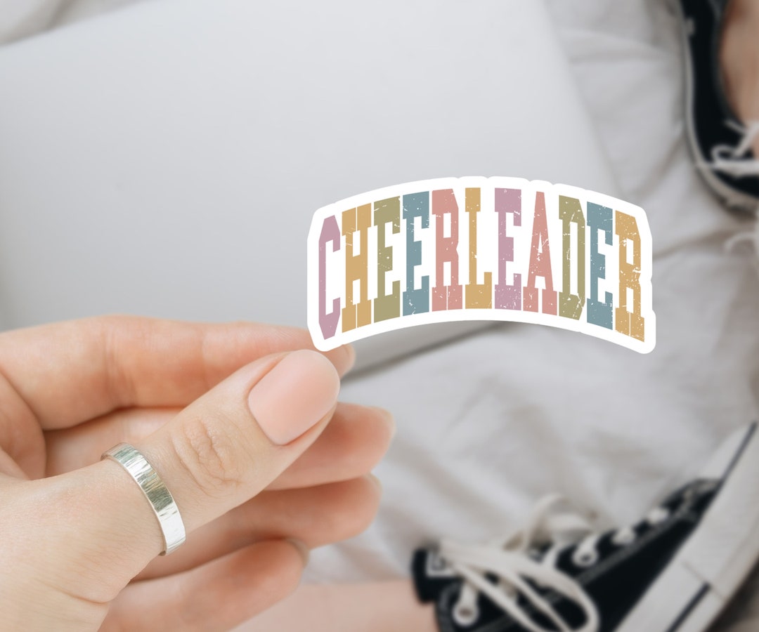 Cheerleader Vinyl Sticker Decal Cheerleaders Cheerleading Retro ...