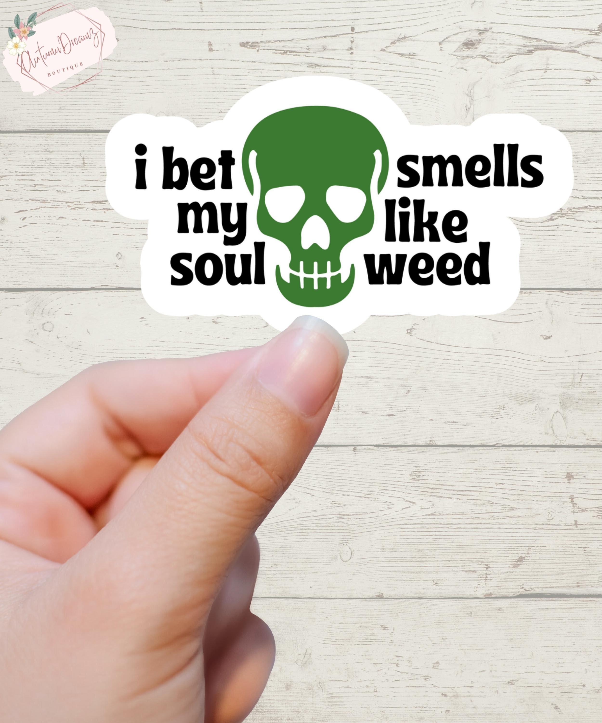 Weed Sticker, Weed, Stoner Stickers, Skull Weed Sticker, Weed Stickers ...