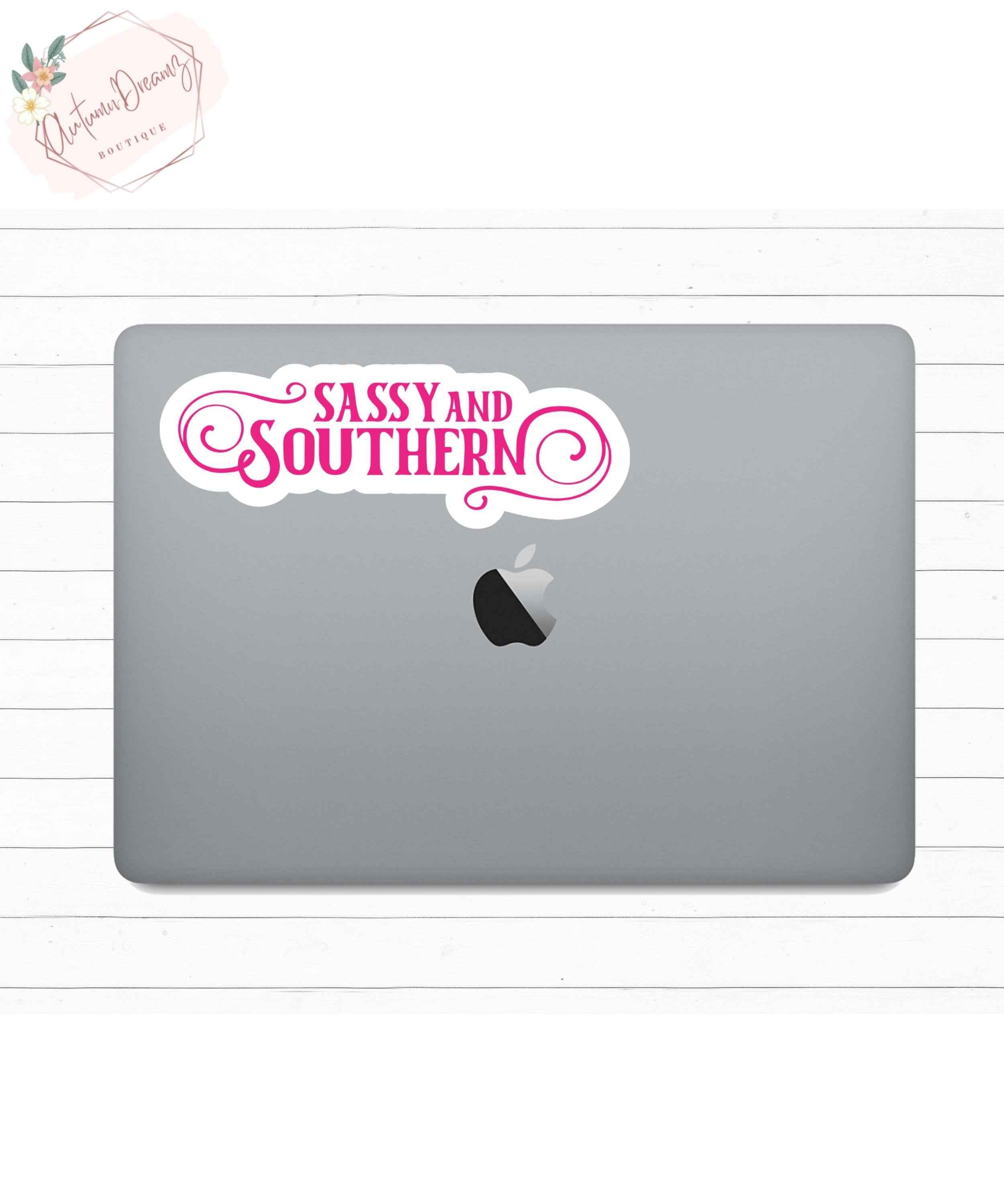Sassy and Southern, Pink Sticker, Sassy Sticker, Funny Bumper Sticker ...
