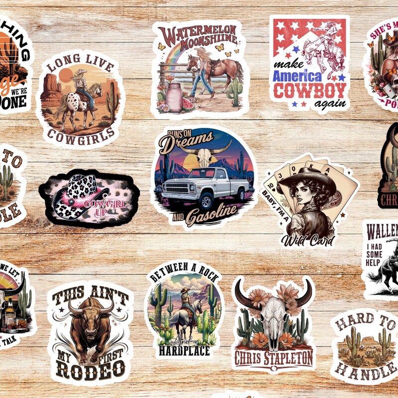 Western Stickers - Etsy
