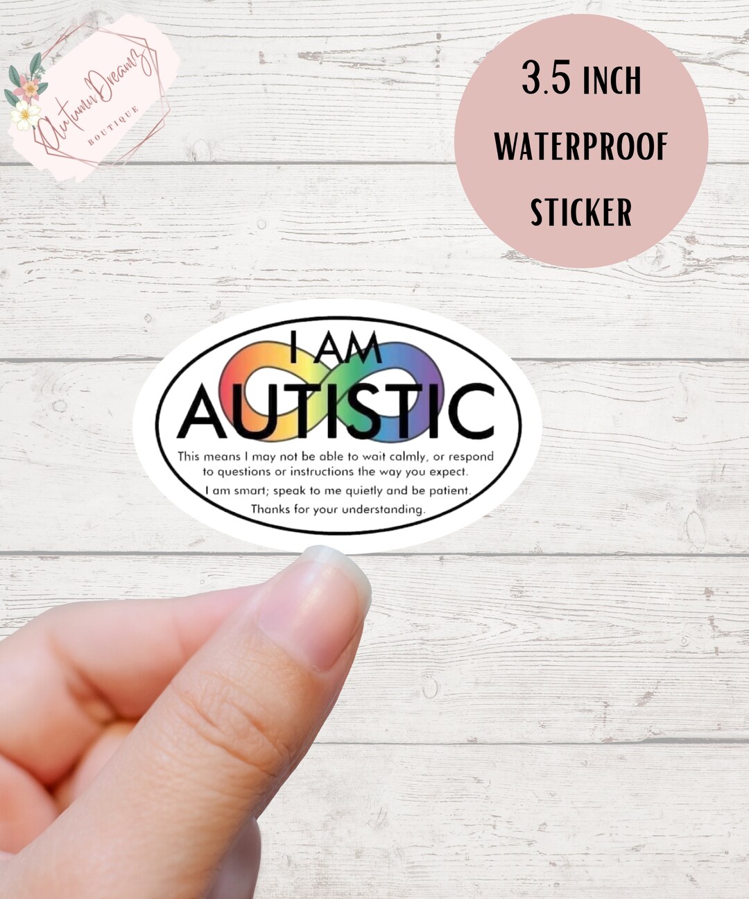 Autism Sticker, Autism Acceptance, Neurodiversity, Infinity Sign ...