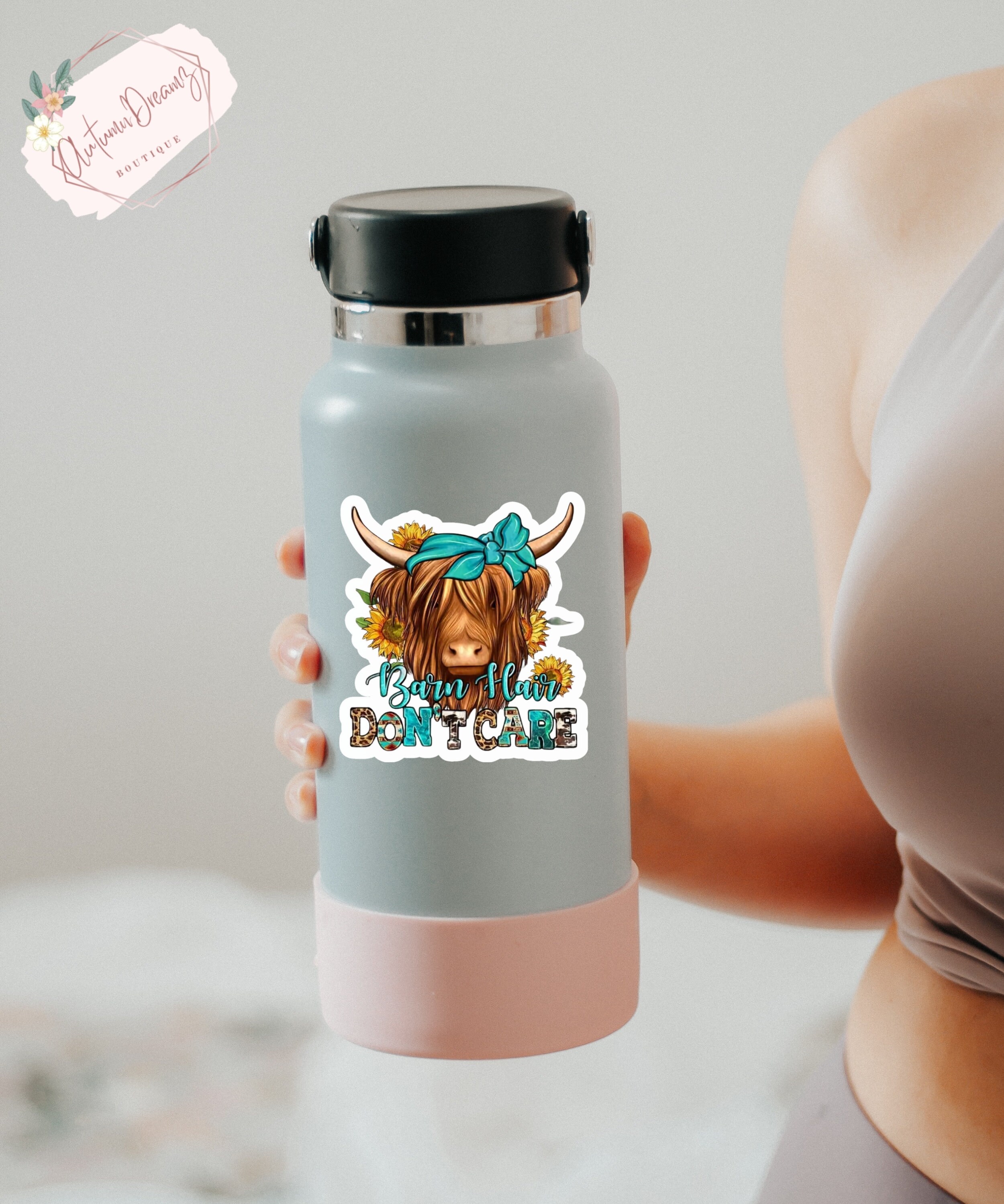 Highland Cow Sticker, Cute Cow Decal, Funny Quote, Farming, Mirror ...