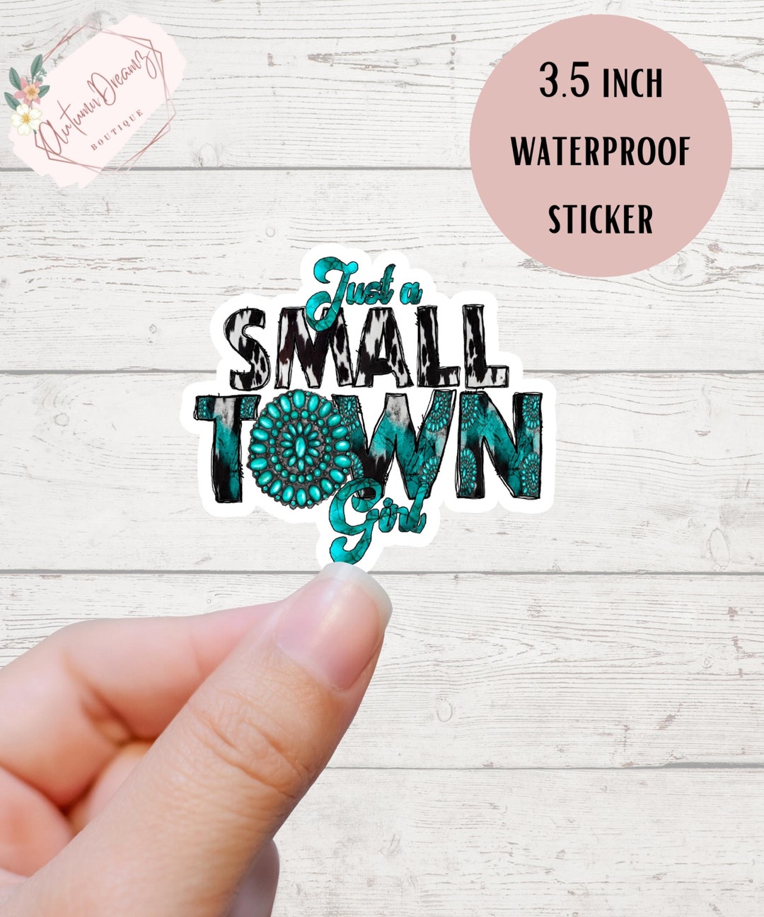 Small Town Girl, Country Western Sticker, Southern Girl,mirror Sticker ...