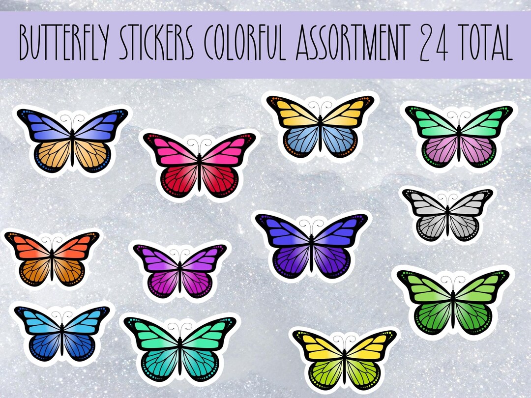 Butterfly Stickers, Vinyl Butterfly Stickers, High Gloss Stickers ...