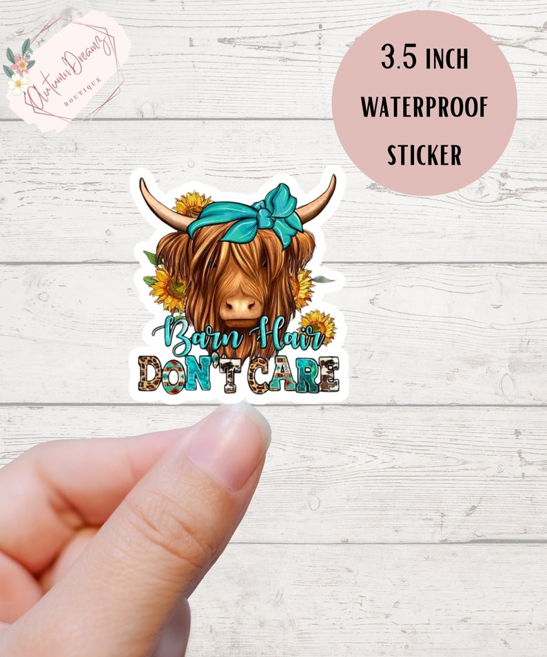 Highland Cow Sticker Cute Cow Decal Funny Quote Farming - Etsy