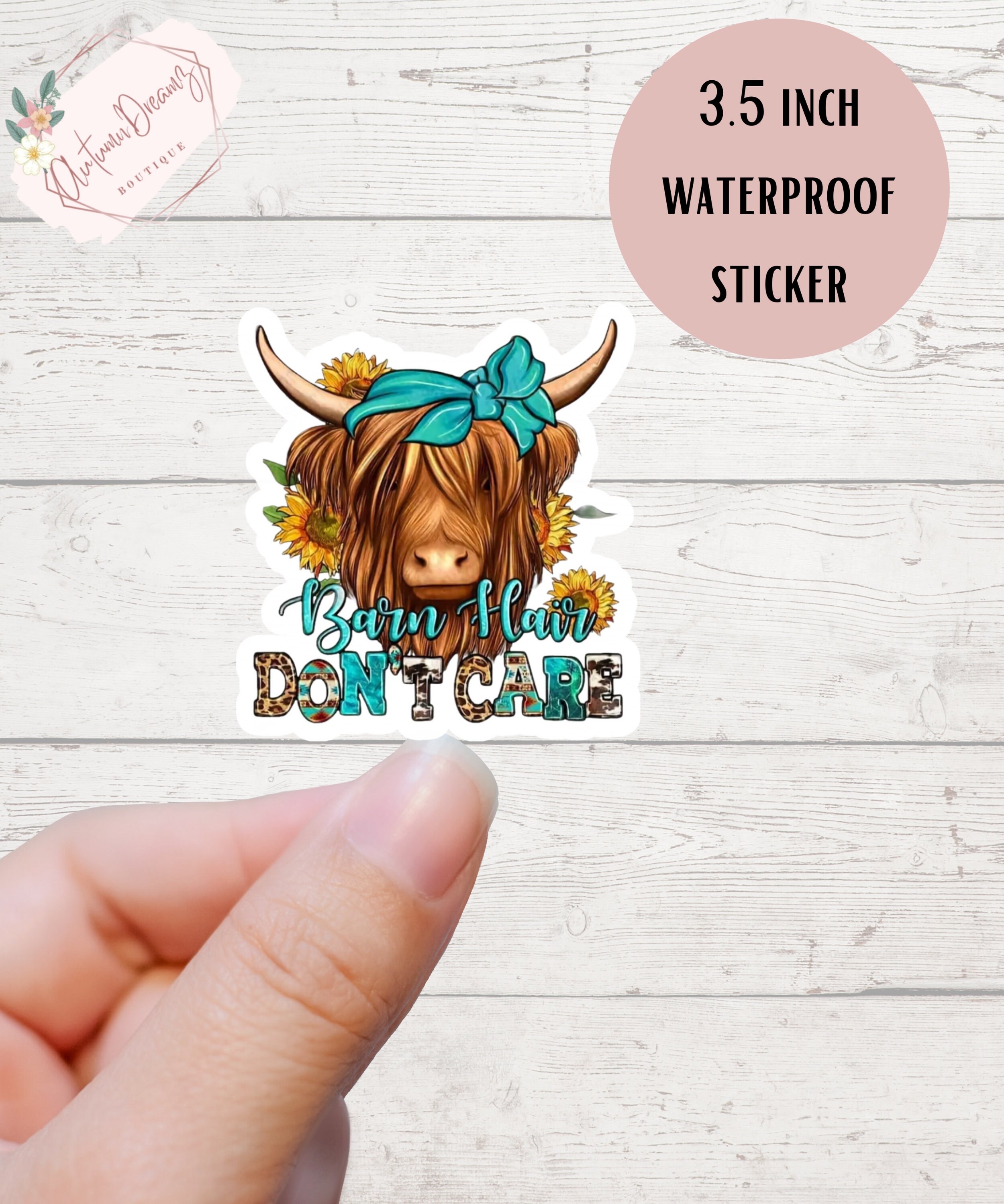 Highland Cow Sticker, Cute Cow Decal, Funny Quote, Farming, Mirror ...