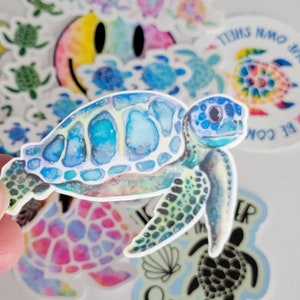 Sea Turtle Stickers Pack, Mystery Pack of Stickers, Mirror Stickers ...