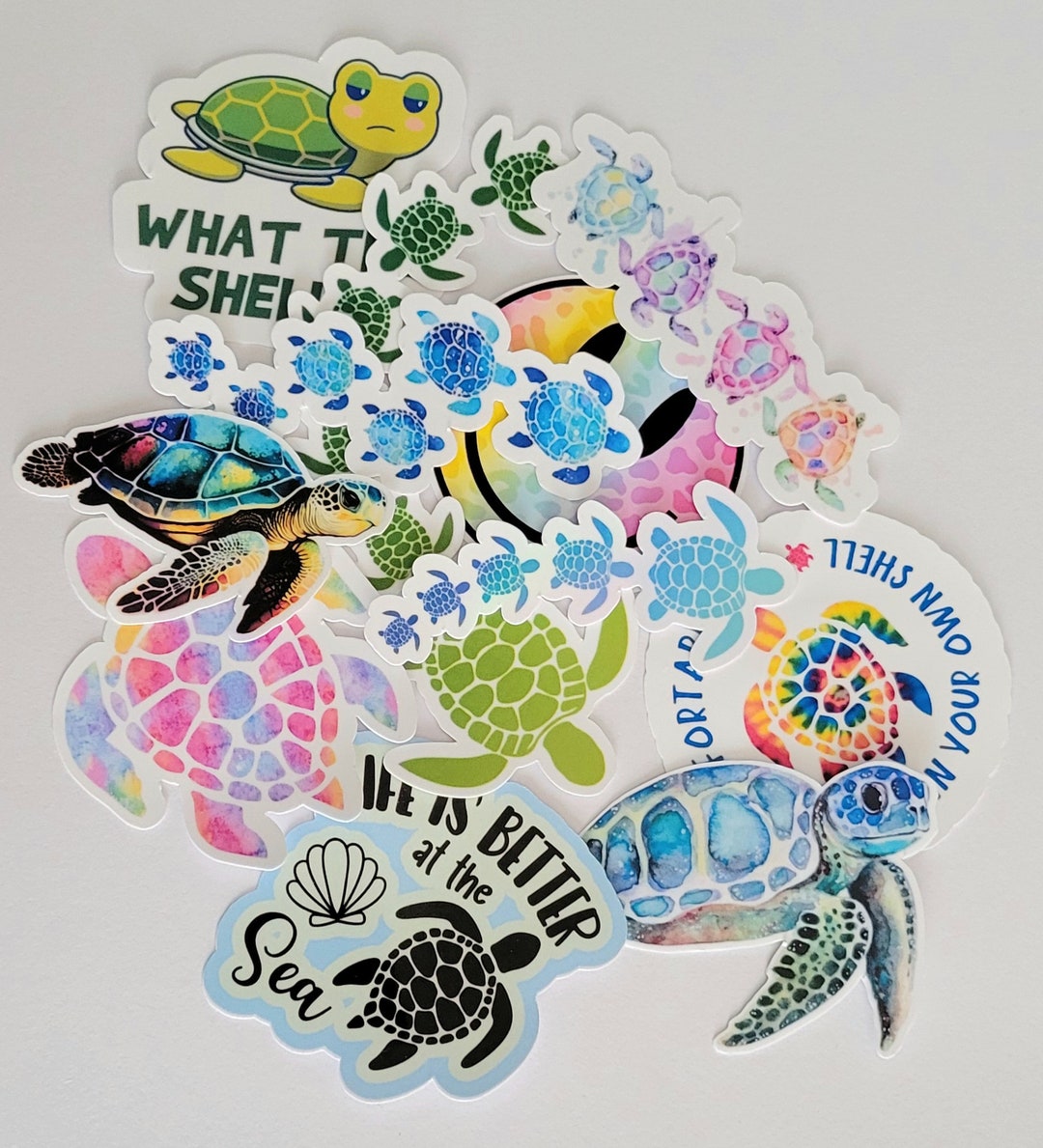 Sea Turtle Stickers Pack, Mystery Pack of Stickers, Mirror Stickers ...