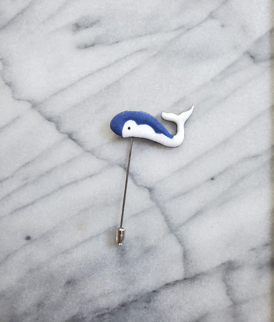 Vintage Blue Whale Stick Pin, Whale Pin, Enamel Whale Pin, Coat Pin ...