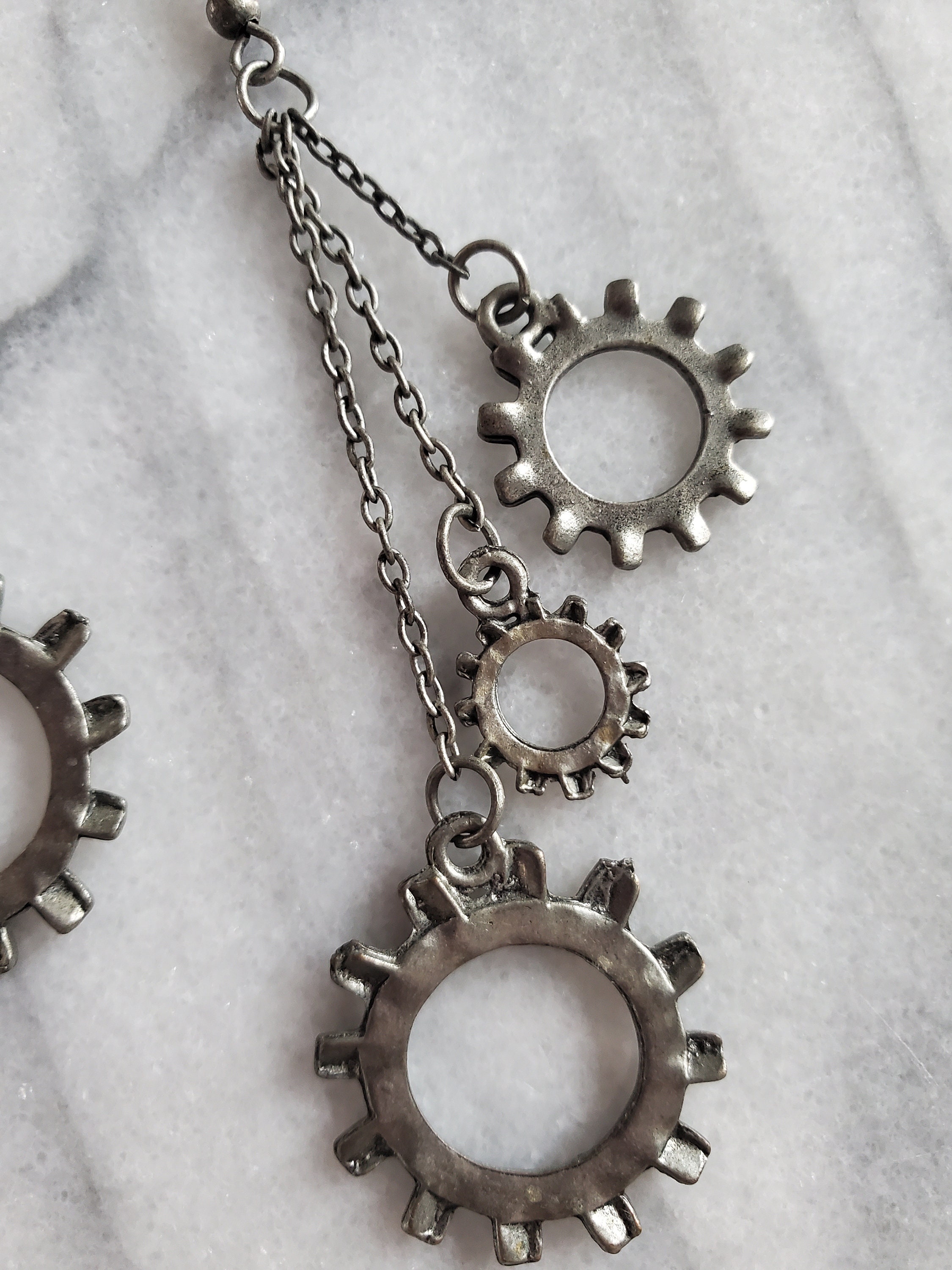Vintage Cog Wheel Earrings, Steampunk Earrings, Metal Gear Earrings ...