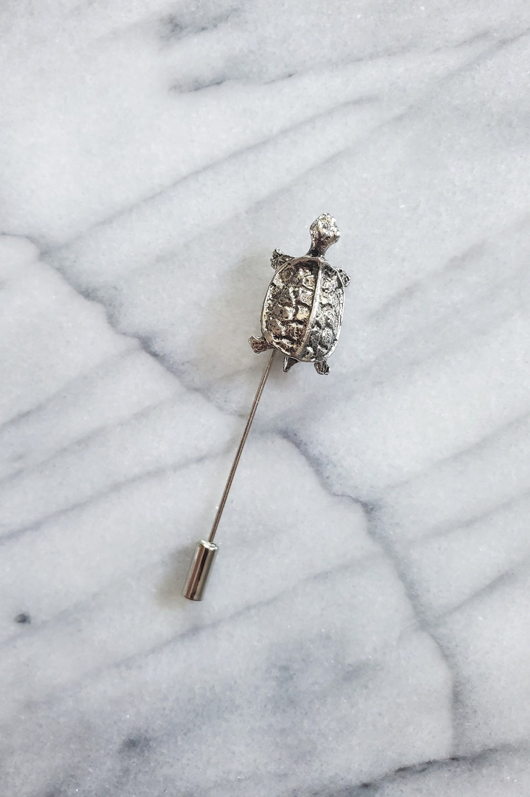 Vintage Silver Turtle Stick Pin, Turtle Pin, Tortoise Pin, Sea Turtle ...