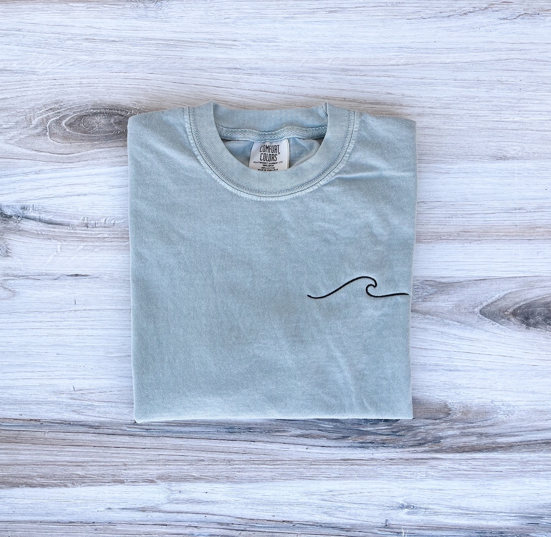 Wave Comfort Colors Tee, Ocean Shirt, Surf Tee, Minimalist T-shirt ...