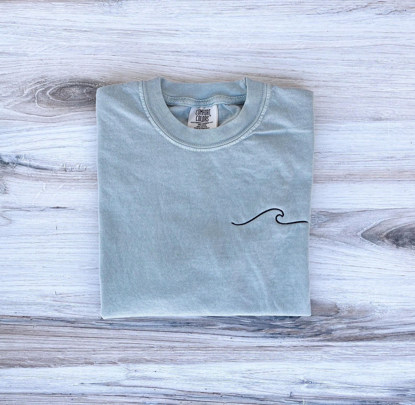 Wave Comfort Colors Tee, Ocean Shirt, Surf Tee, Minimalist T-shirt ...