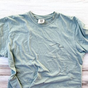Wave Comfort Colors Tee Ocean Shirt Surf Tee Minimalist - Etsy