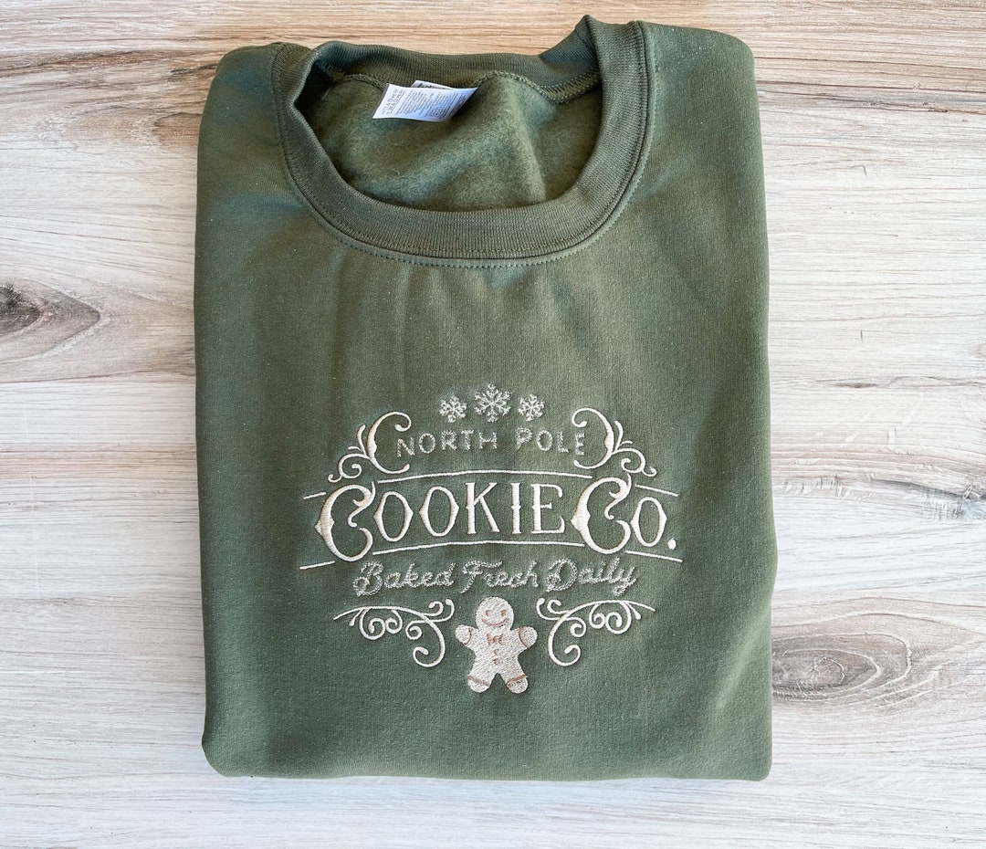 North Pole Cookie Co Sweatshirt, Embroidered Cookie Co Sweatshirt ...