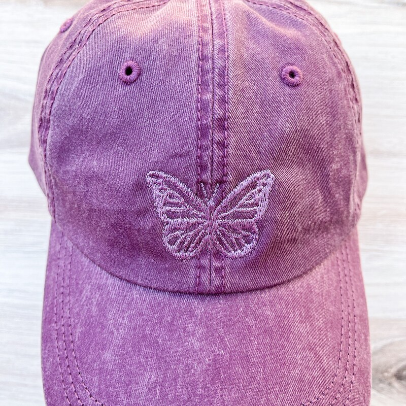 Hat With Butterflies - Etsy