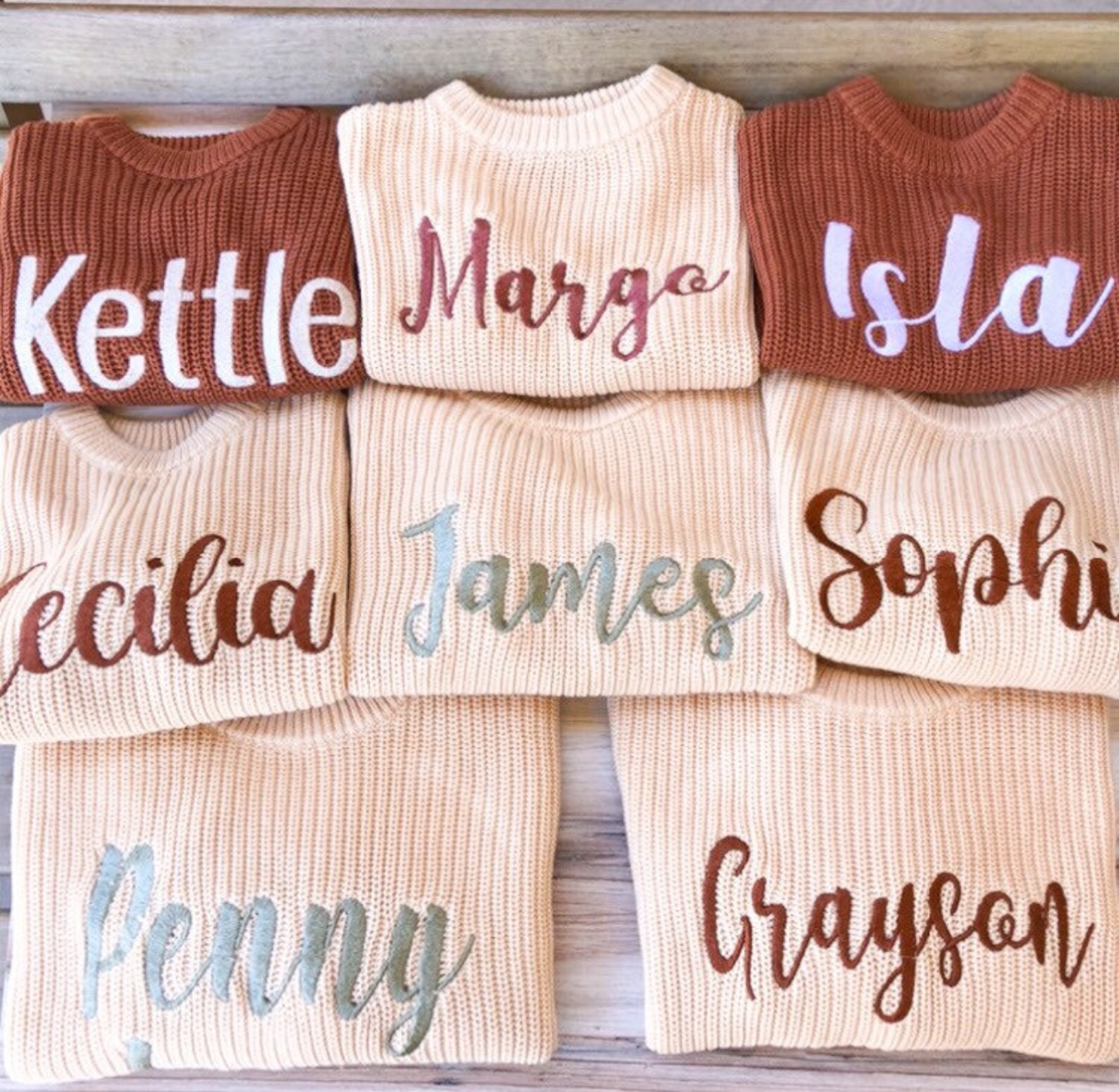 Personalized Embroidered Baby and Toddler Sweater, Embroidered ...