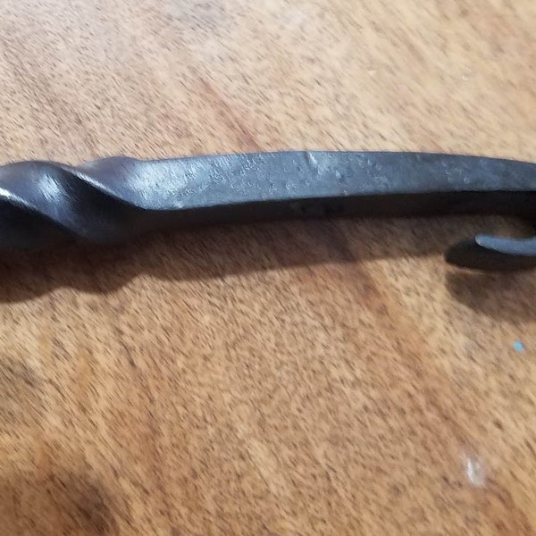 Hand-forged Dinner Triangle With Leaf Striker wall Hook Available - Etsy