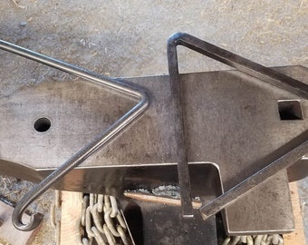 Hand-forged Dinner Triangle With Leaf Striker wall Hook Available - Etsy