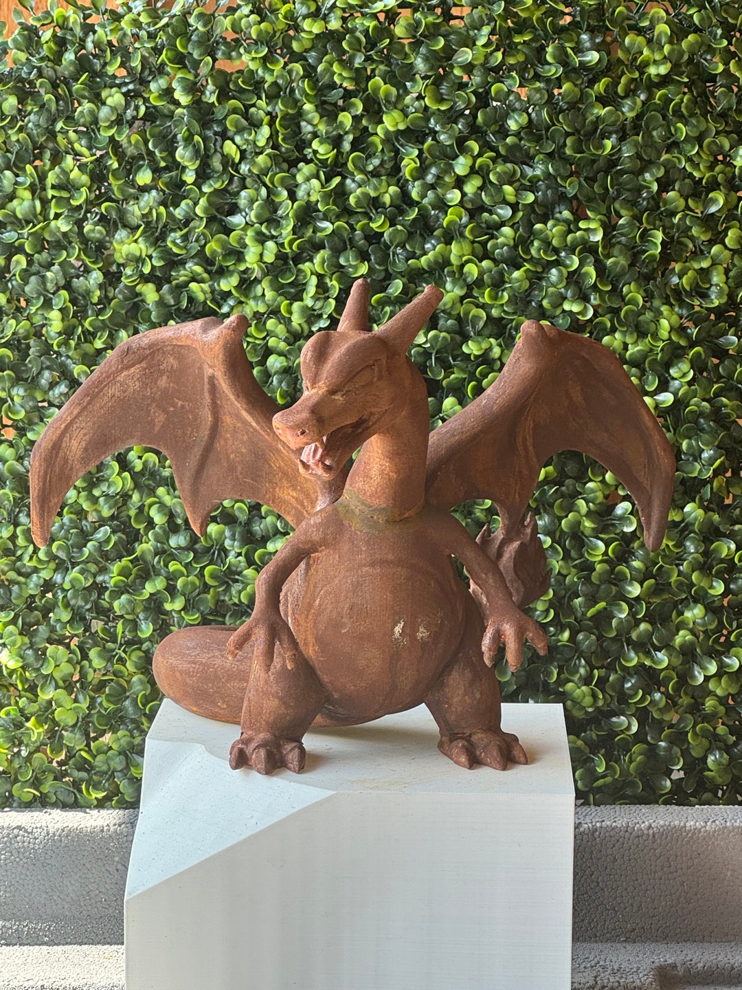 Rusted Charizard Statue - Etsy