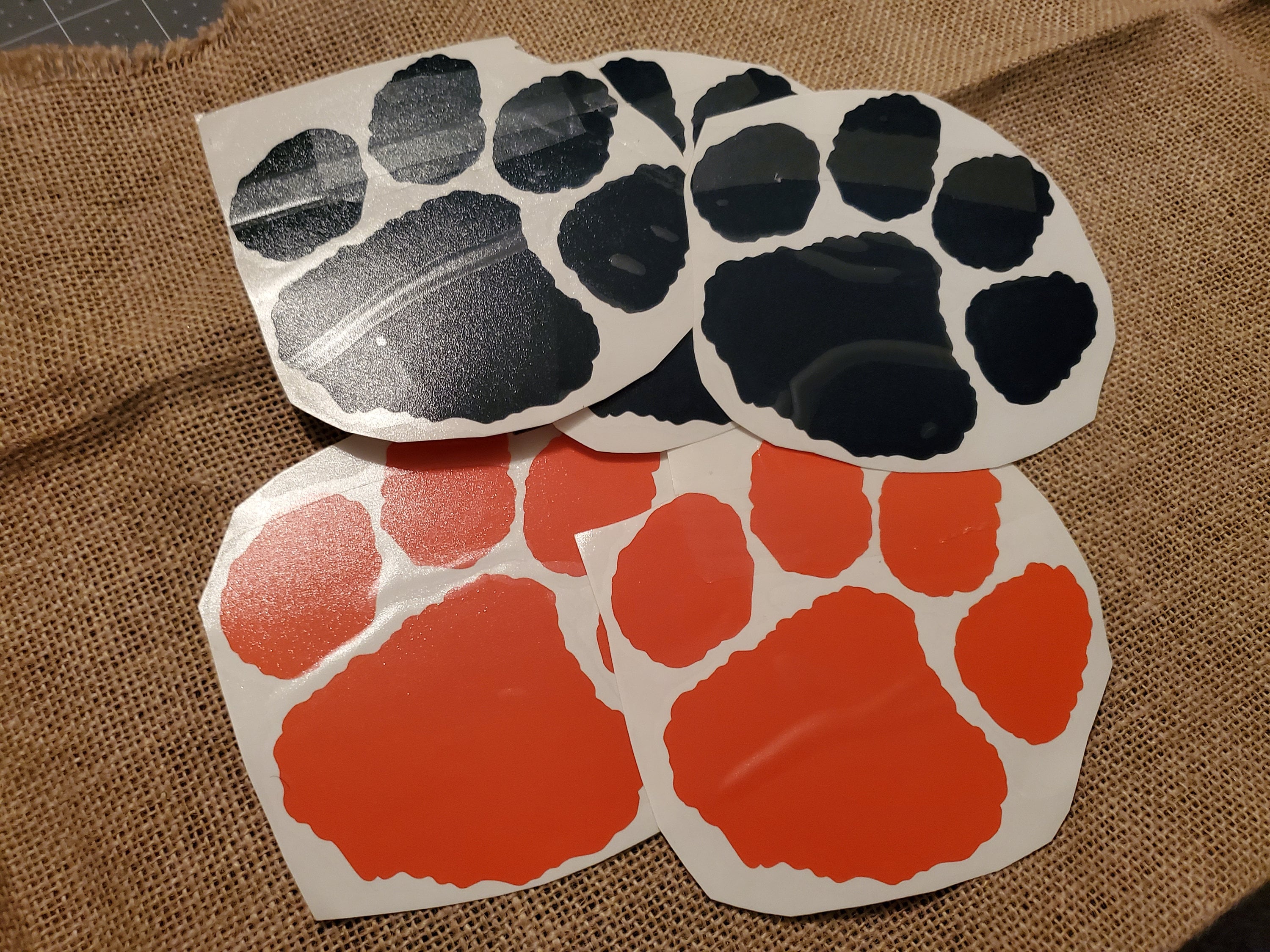 Red Tiger Paw Print
